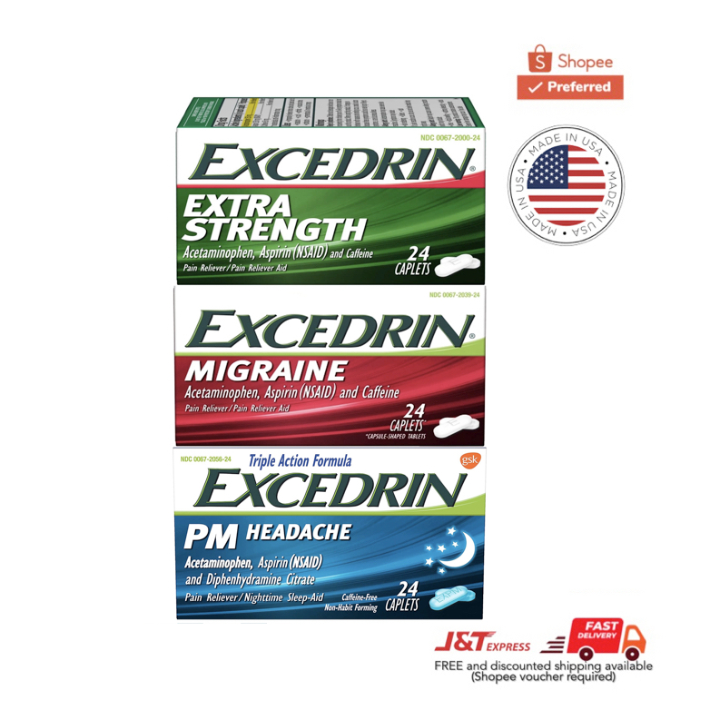 Excedrin Headache Extra Strength | Migraine Relief | PM Headache 24 ...