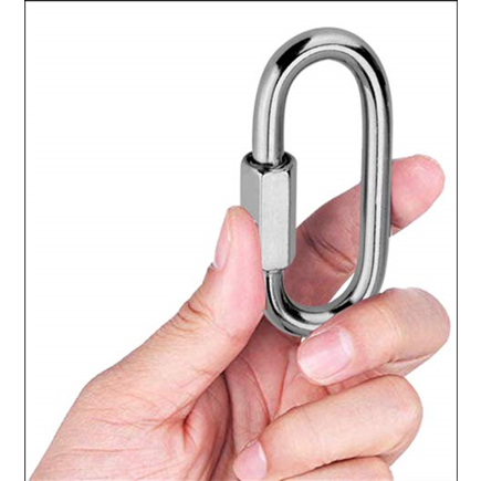 8mm stainless steel 304 quick link hook dog lead carabiner buckle snap ...
