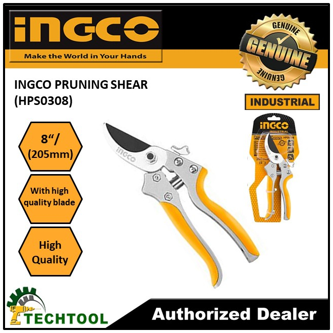 INGCO PRUNING SHEAR 8" 205mm (HPS0308) | Shopee Philippines