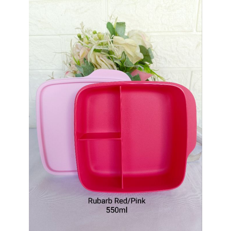 Tupperware Square Divided Lunch Box | Shopee Philippines
