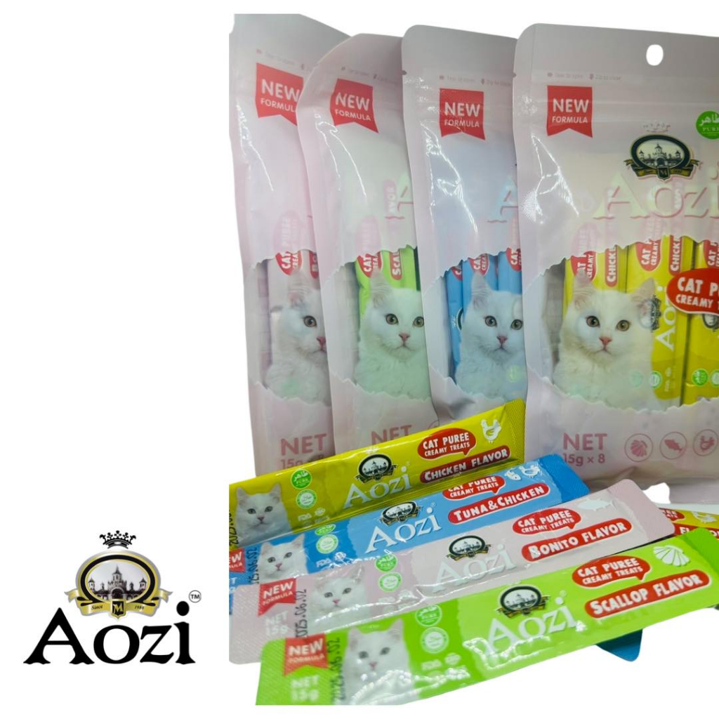 Aozi Cat Puree Cat Creamy Treats (15G x 8pcs) | Shopee Philippines