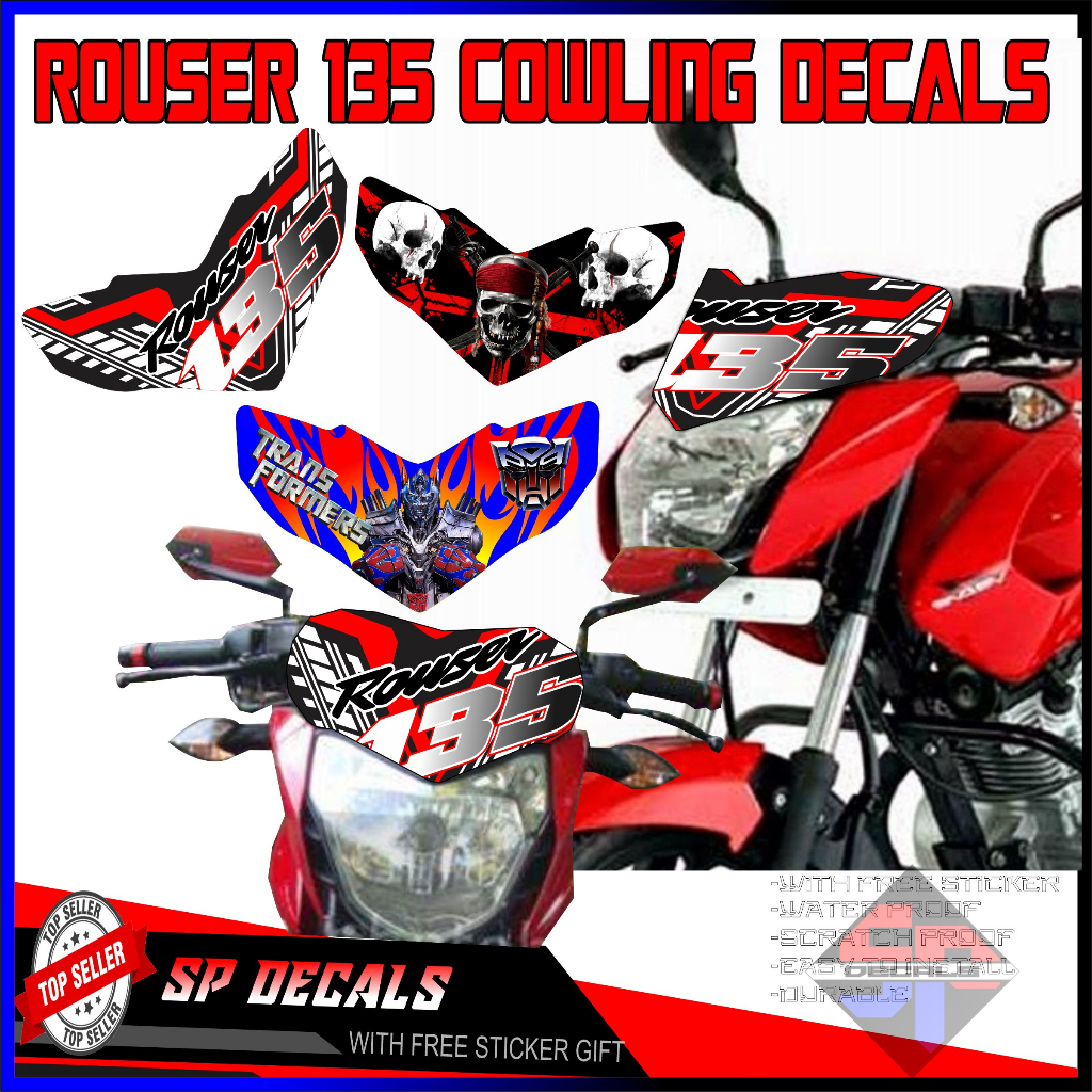 ROUSER 135, Pulsar 135 Bajaj Kawasaki Cowling STICKER DECALS | Shopee ...