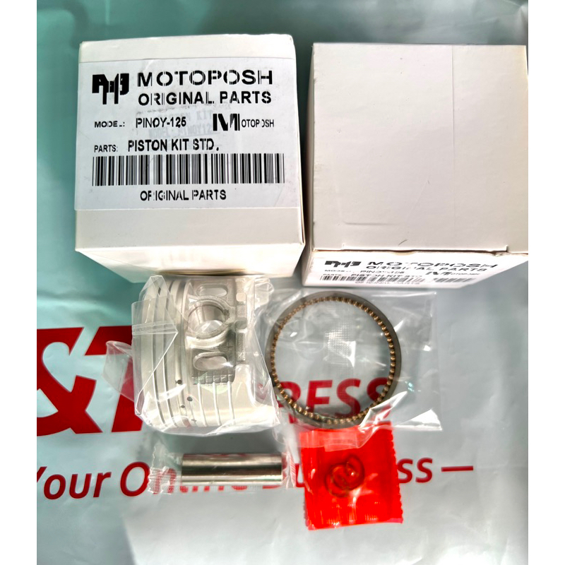 Piston kit PINOY125 STD. motoposh genuine | Shopee Philippines