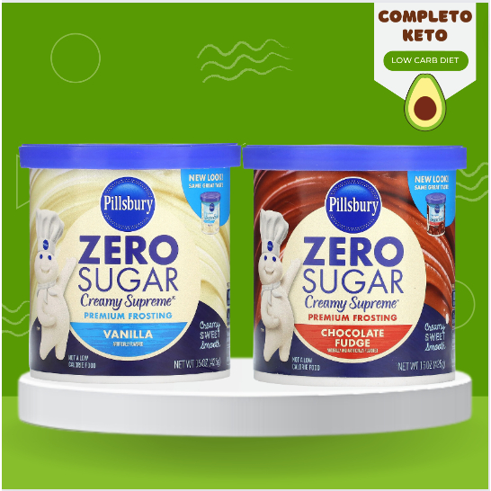 Completoketo| Pillsbury, Zero Sugar, Premium Frosting, Chocolate Fudge ...