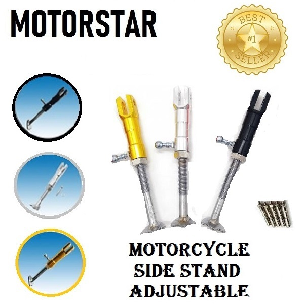 MOTORSTAR fox 125r - ADJUSTABLE MOTORCYCLE KICK STAND SIDE STAND Color ...
