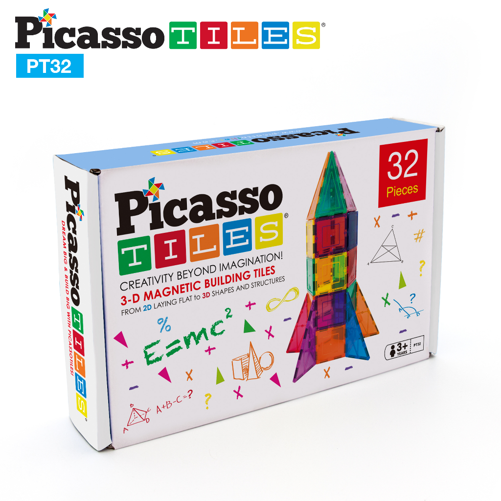 Picasso Tiles 32 pcs 3D Magnetic Building Tiles PT32 | Shopee Philippines