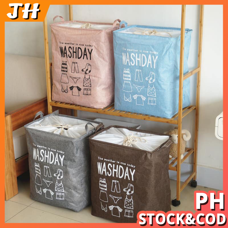 Foldable Laundry Basket for Dirty Clothes Collapsible Basket with Cover ...