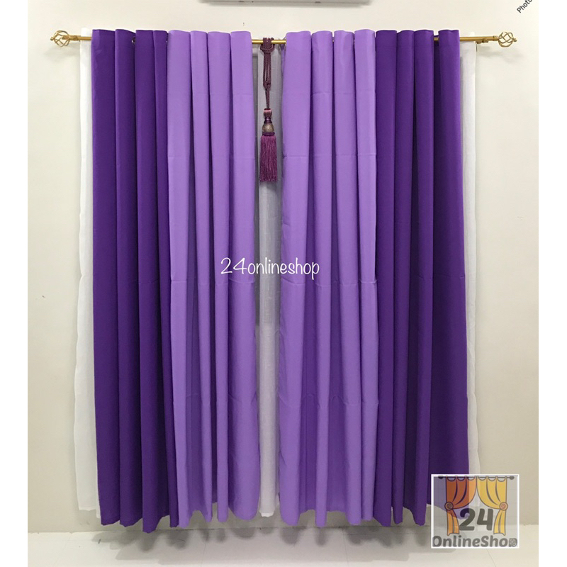 Plain Purple Ring Curtains | Shopee Philippines