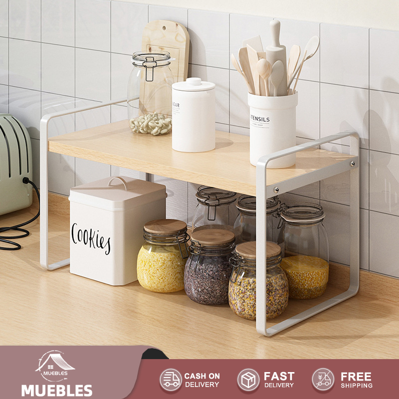 Kitchen Iron Layered Racks Desktop Storage Racks Household Spice Multi ...