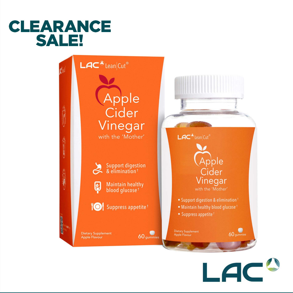 LAC Leancut Apple Cider Vinegar 60 Gummies (Consume within july 2024 ...