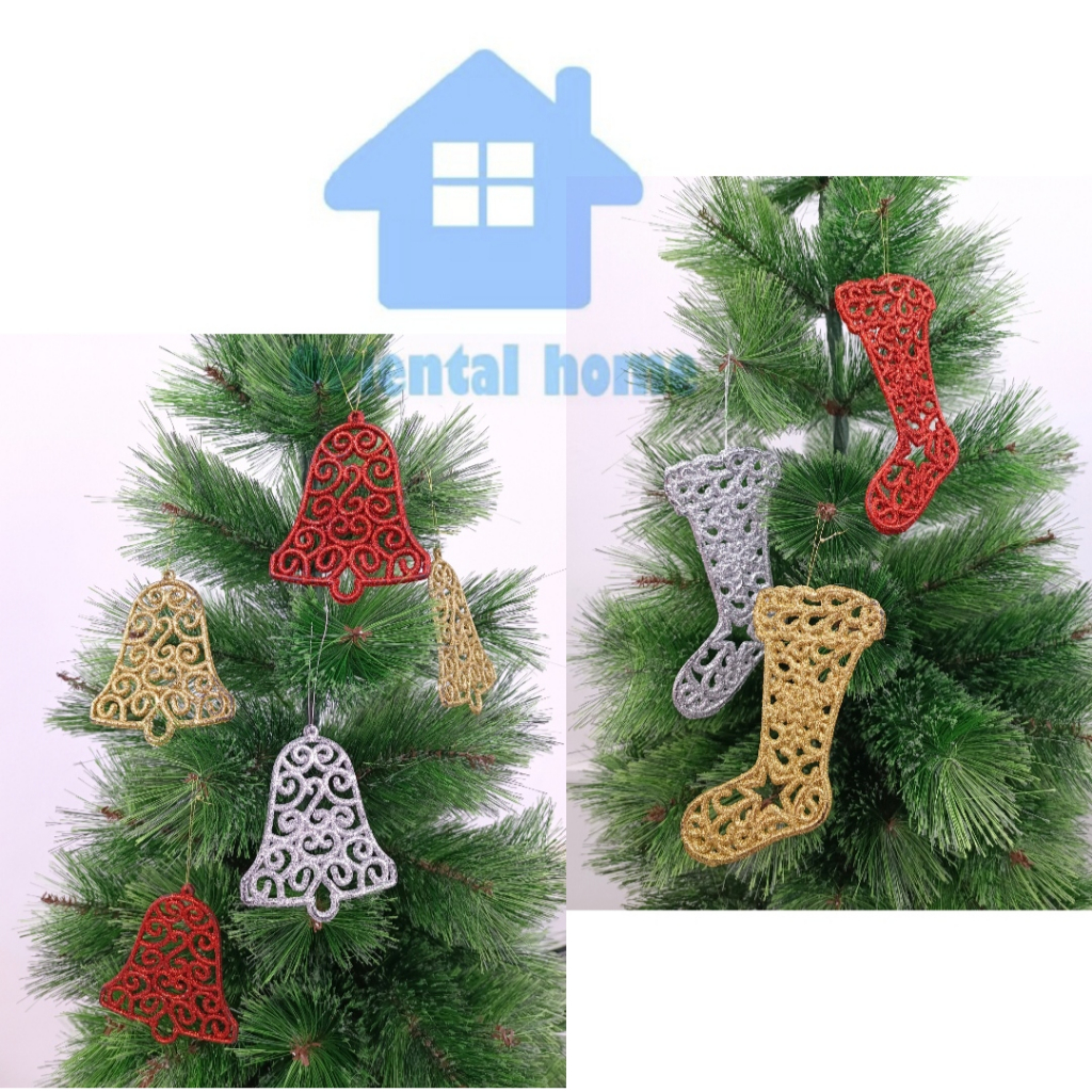 Bell Socks Mini Hanging Ornament For Garland And Christmas Tree ...