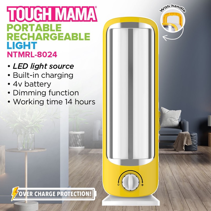 Tough Mama NTM-8024 Torch Light Flashlight Rechargeable LED Lantern ...