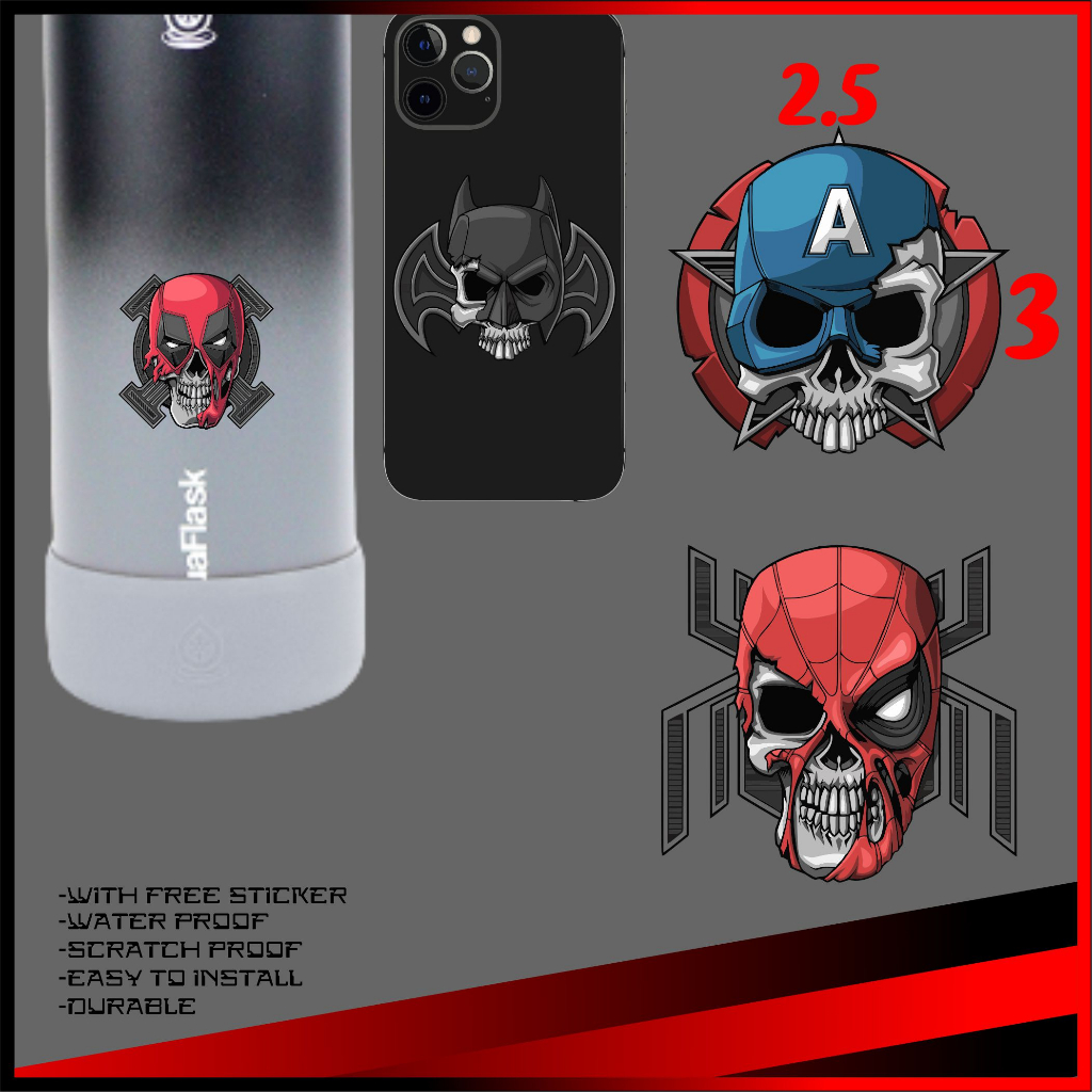 Avengers Skull Logo Sticker Bomb | Shopee Philippines