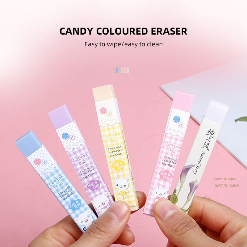 Pencil Eraser For Kids Soft Cute Eraser Long Strip Eraser Student ...
