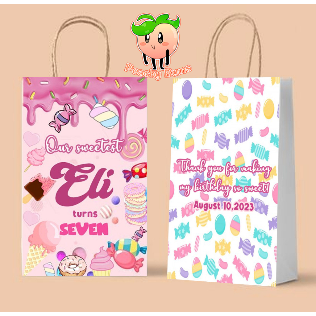 PASTEL CANDYLAND - Personalize Loot bags | Free layout | Shopee Philippines