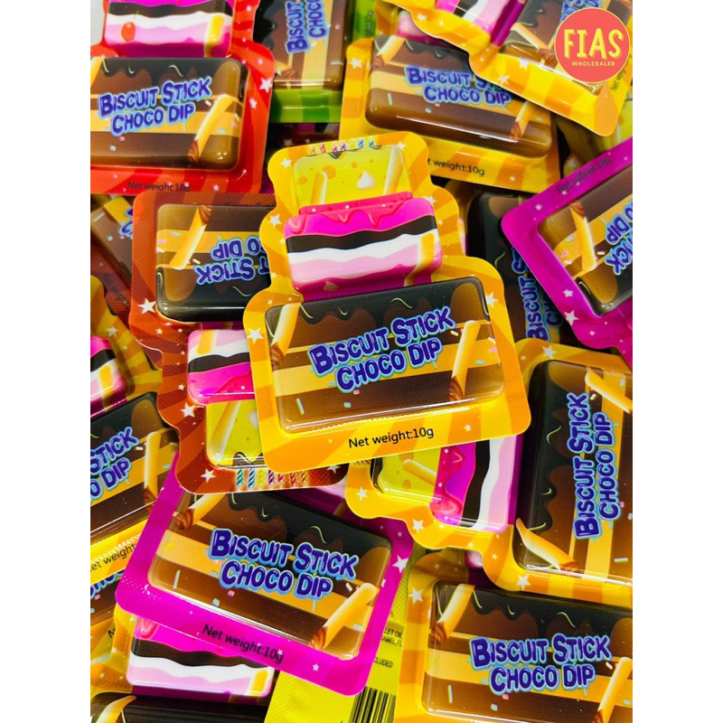 30 Pieces Biscuit Sticks Choco Dip Cake Design | Shopee Philippines