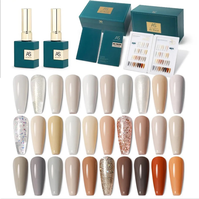 As Gel Polish set 30Colors with color chart 15ml. | Shopee Philippines