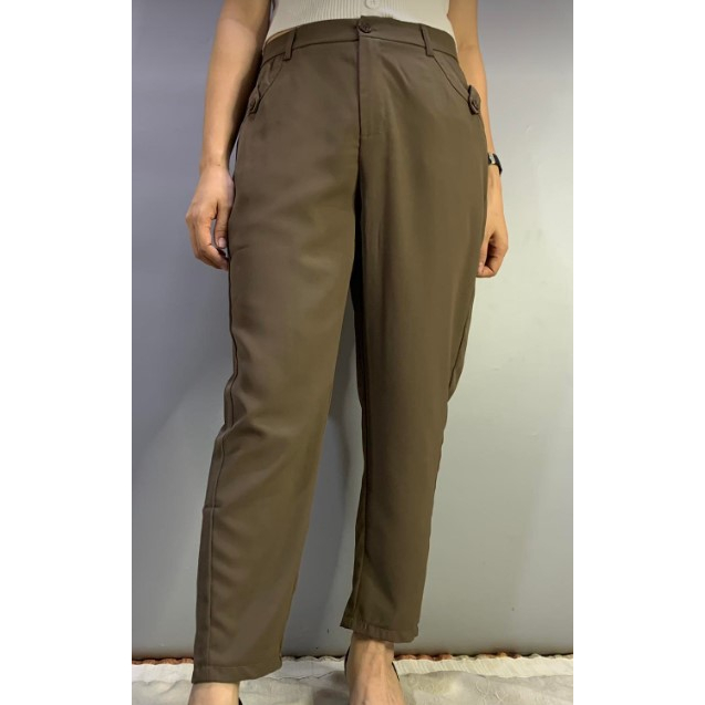 (M-2XL) Plussize Highwaist Straightcut Slacks Garterized Back Office ...