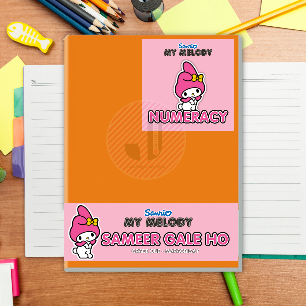 MY MELODY Inspired NAME AND SUBJECT NOTEBOOK STICKER LABELS | SANRIO MY ...