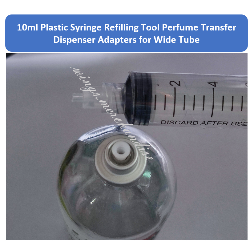 10ml Plastic Syringe Refilling Tool Perfume Transfer Dispenser Adapters ...