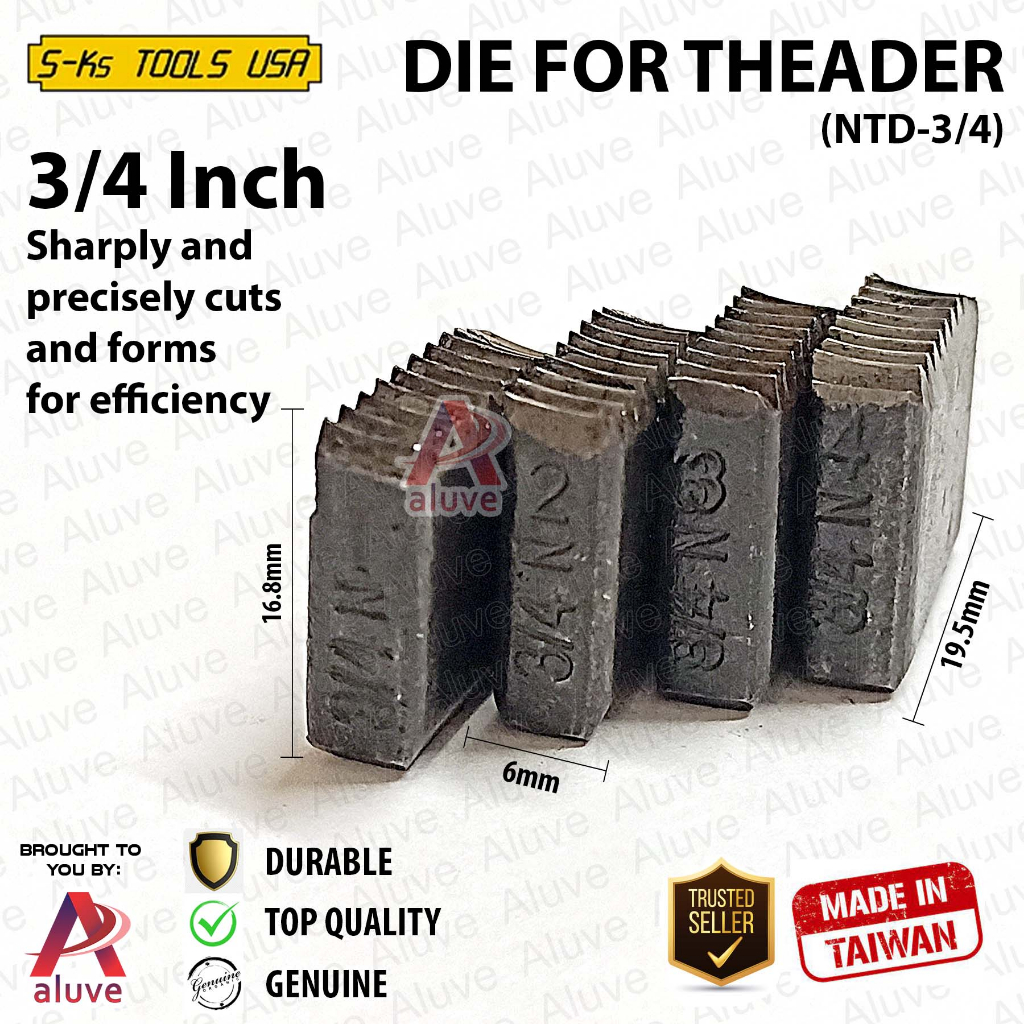 S-Ks Tools 3/4" Die For Threaders NPT | Pipe Thread/Die threader ...