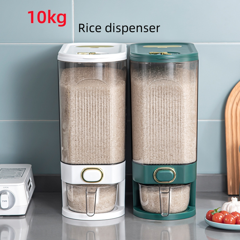 10KG Rice Storage InsectProof MoistureProof Sealed rice dispenser Rice ...