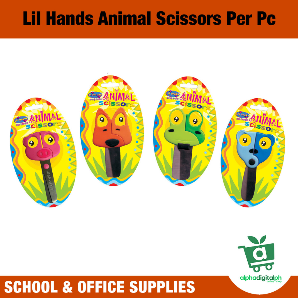 Lil Hands Arts and Crafts Animal Scissors Per Piece | Shopee Philippines