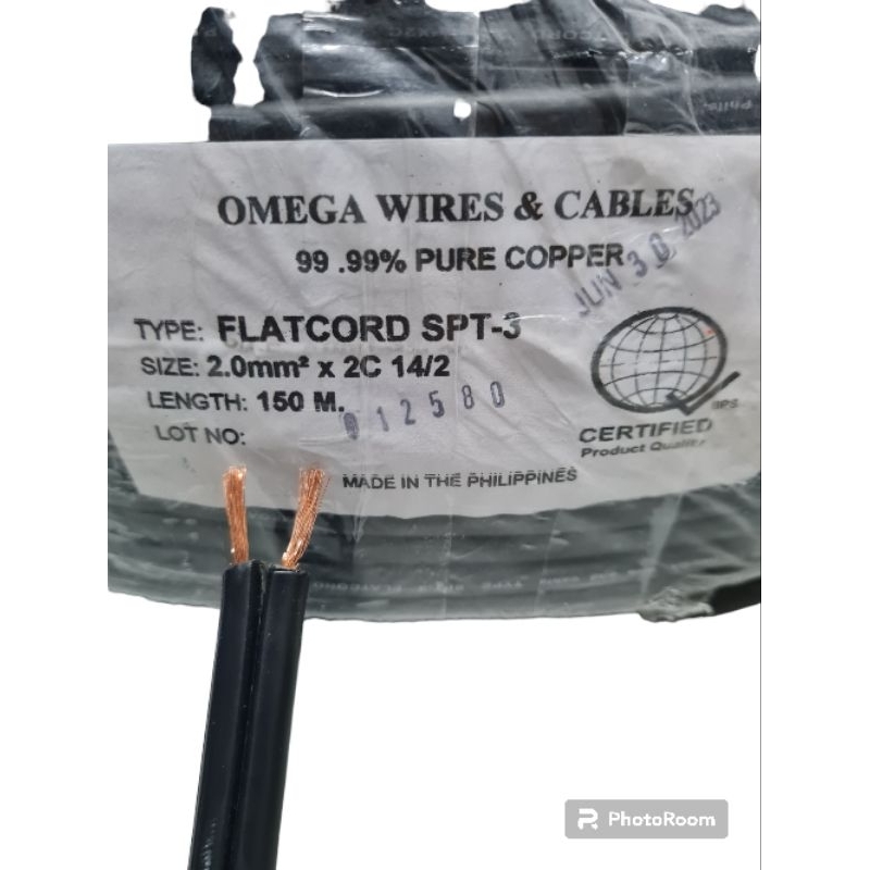 Heavy duty flat cord #14 for extension (99.99% pure copper) | Shopee ...