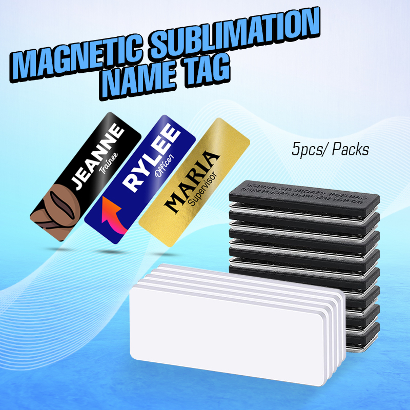 5pcs Magnetic Sublimation Metal Name Badge 7x2.2cm (Blanks) | Shopee ...