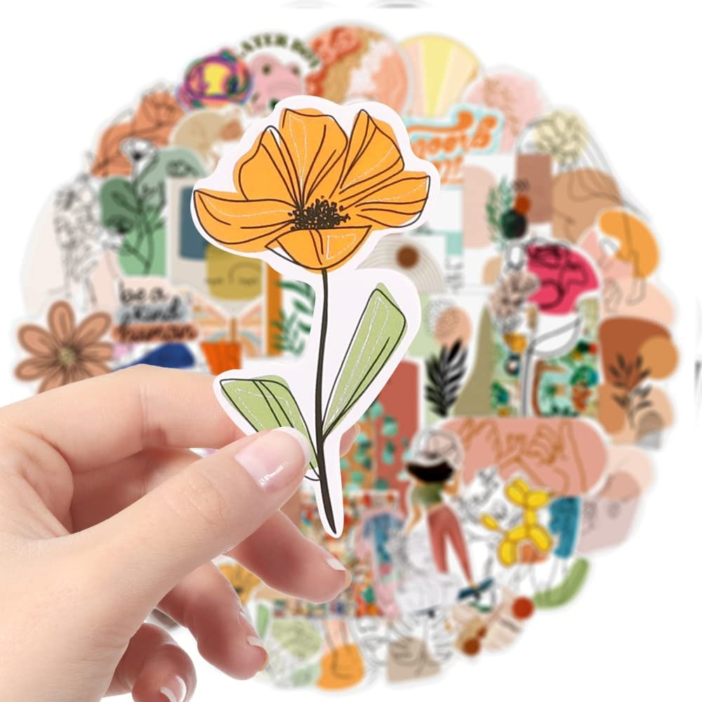 50 PCS Boho Stickers Western Retro SP24 Aesthetic Art Graffiti Colorful ...