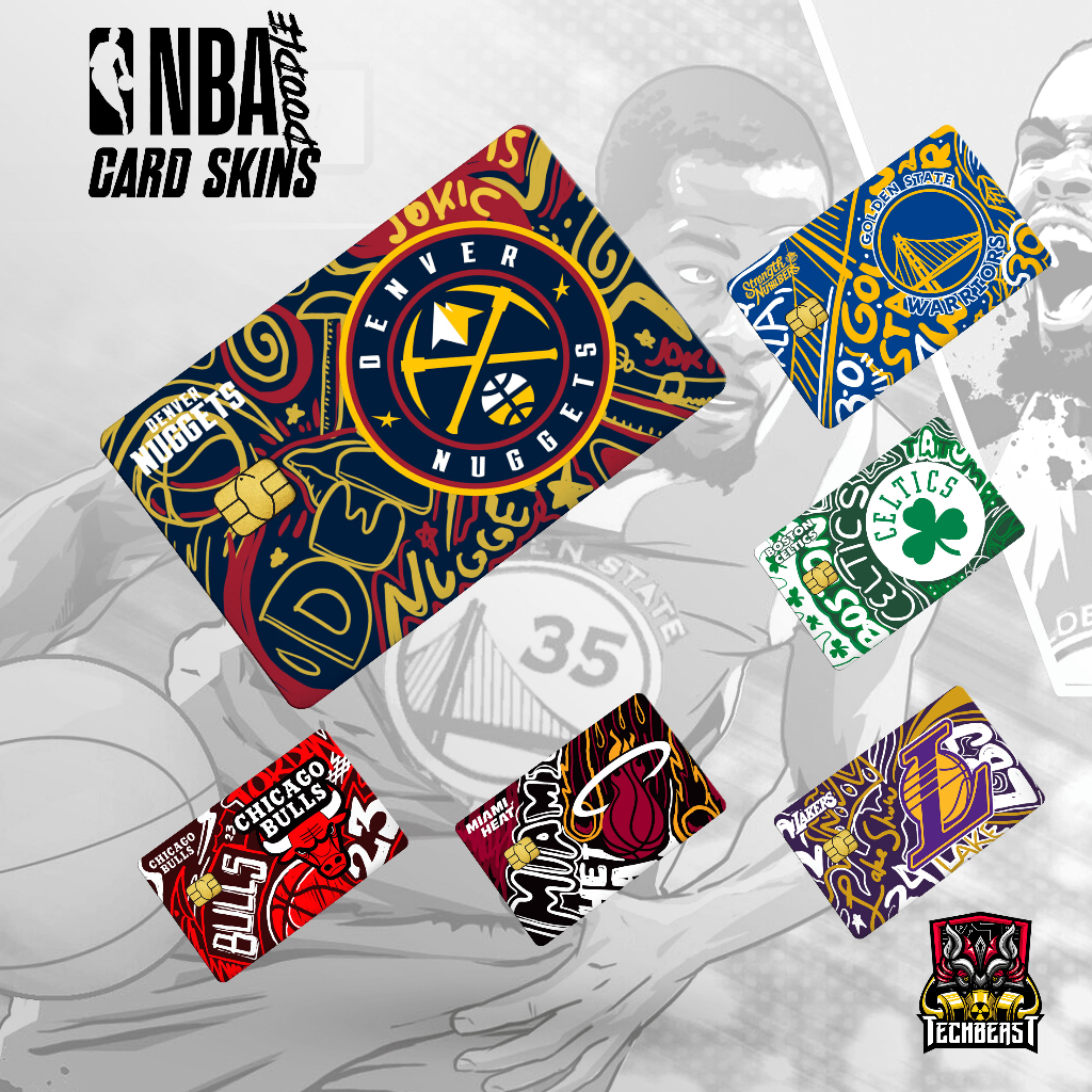 3M NBA Doodle ATM Debit Credit Beep Card Skin Vinyl Sticker Techbeast ...