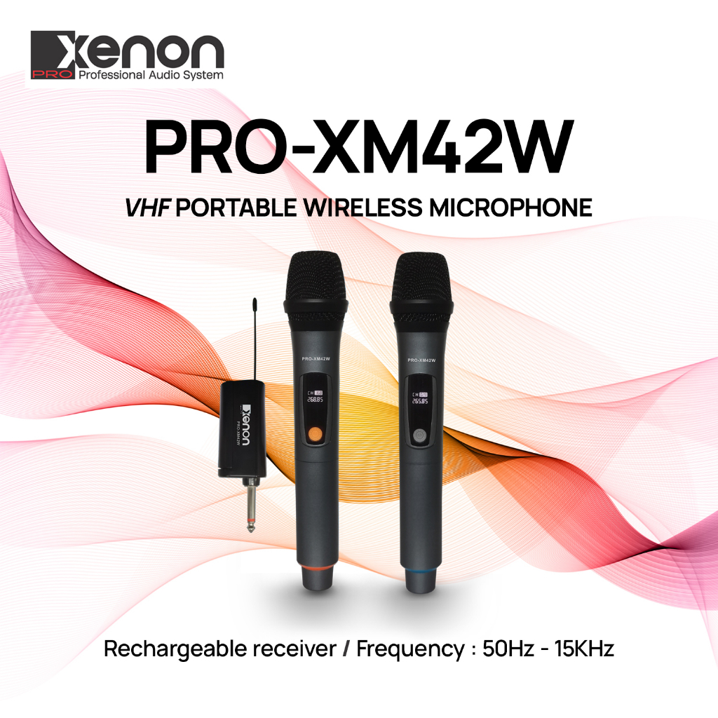 Xenon PRO-XM42W VHF Portable Dual Wireless Microphone | Shopee Philippines