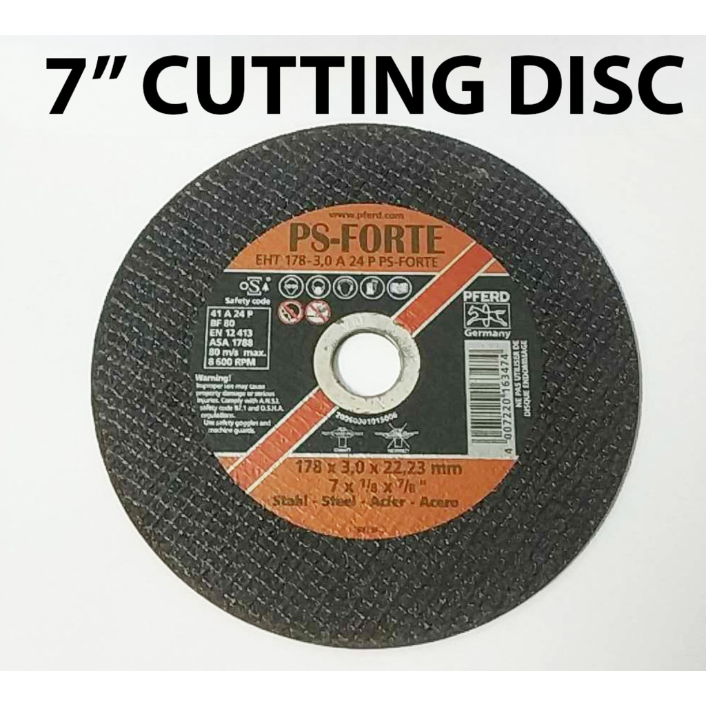 PS-FORTE CUTTING DISC 7" ( 178MM X 3.0MM X 22.23MM ) FOR METAL PS FORTE | Shopee Philippines
