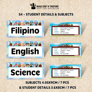 SCHOOL SUBJECT LABEL STICKER - WATERPROOF | Shopee Philippines