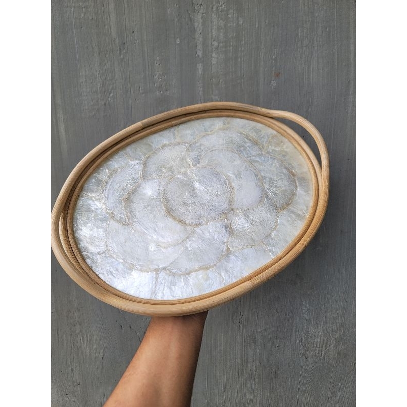 Native Rattan Capiz Tray | Shopee Philippines