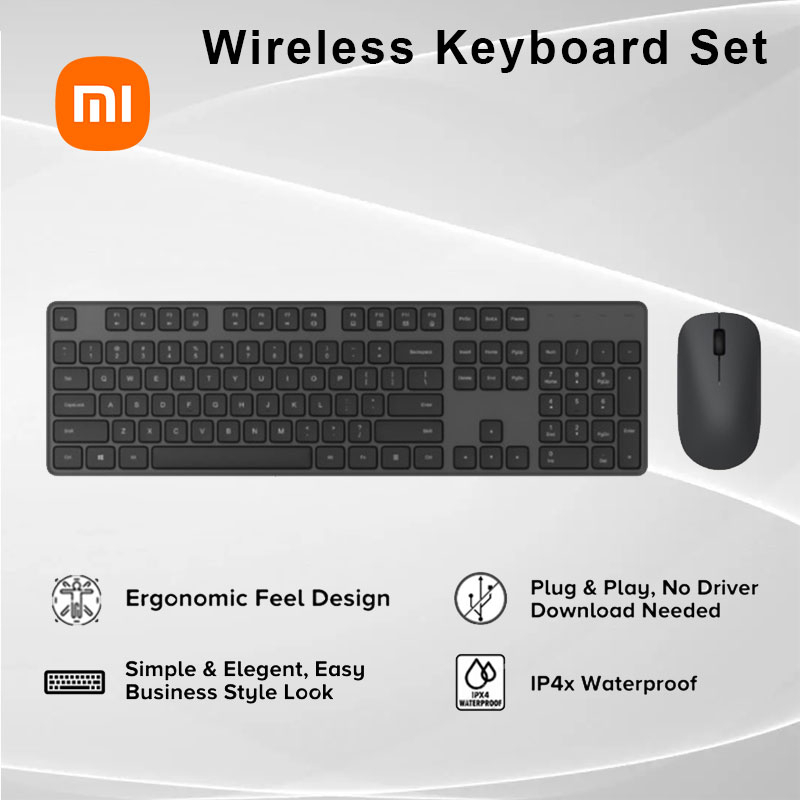 Xiaomi Wireless Keyboard and Mouse Set 2 2.4Ghz 1000 DPI Mouse Silent ...