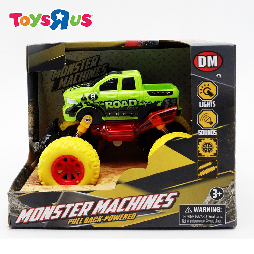 Dream Machine Monster Machine Pull Back-Powered Vehicle (Green 1 ...