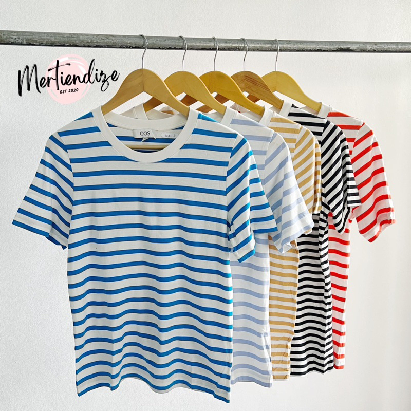 COS Striped Basic Tshirt | Authentic Overruns | Shopee Philippines