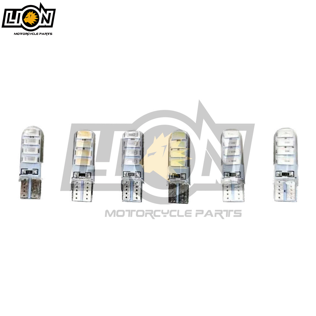 LION Motorcycle LED Park Light T10 Jelly 8LED Peanut Bulb For Car Ebike ...