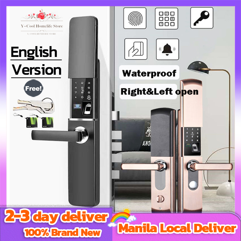 Security Fingerprint Door Lock Digital Code +Touch Password+Keypad+Card ...