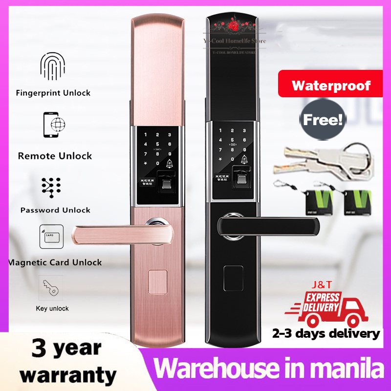 Smart Automatic Sliding Door Lock Security Fingerprint Lock Home Hotel ...