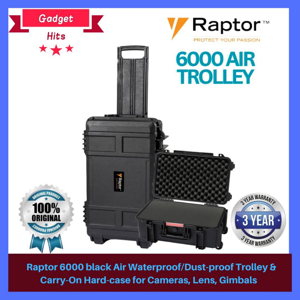 Raptor 6000 Air Waterproof/Dust-proof Trolley & Carry-On Hard-case for ...