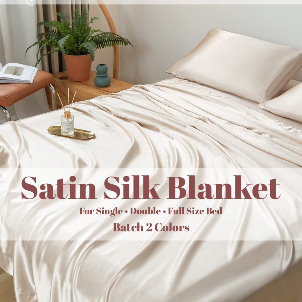 Satin Silk Blanket (Flatsheet) Satin Collection | Single/Double/Full ...
