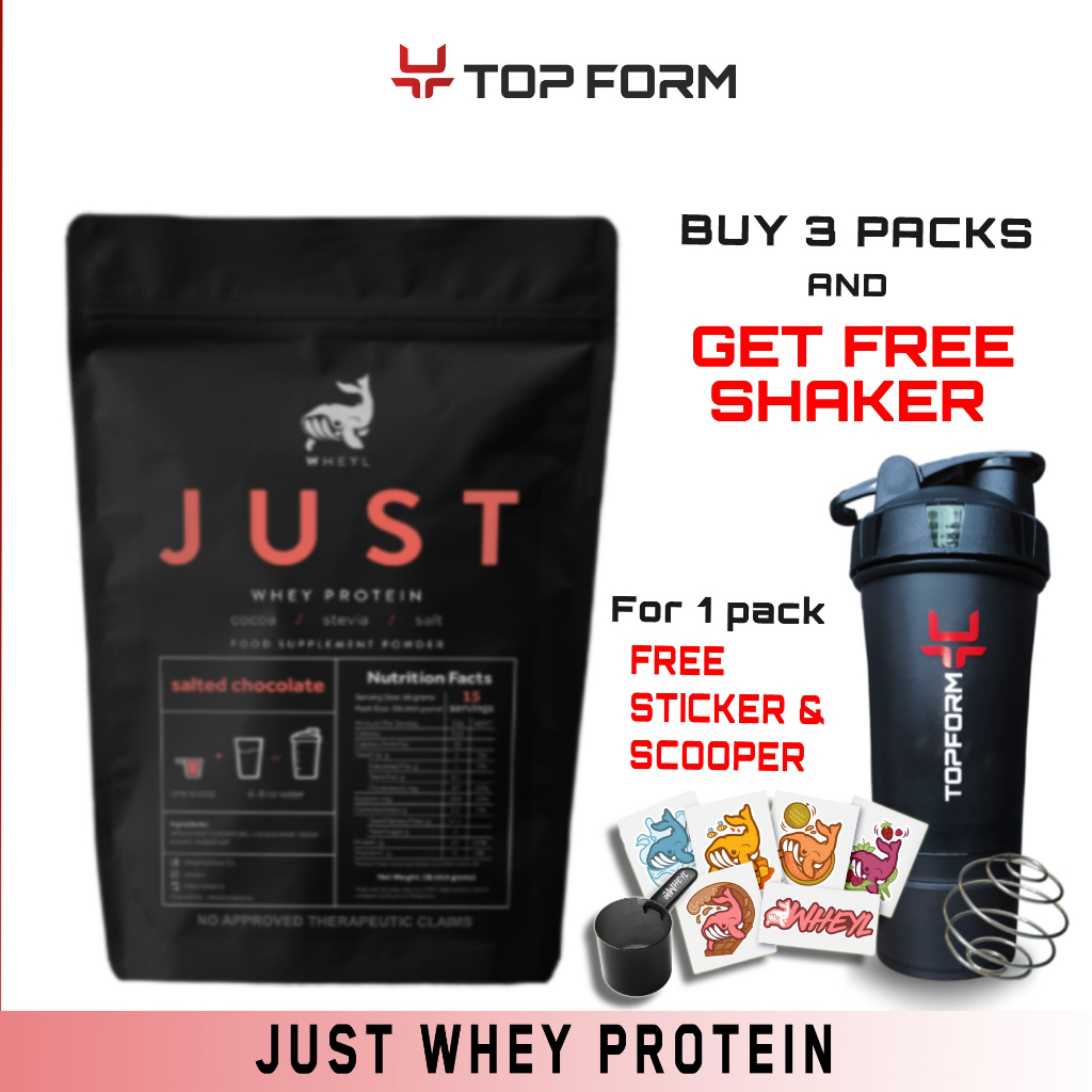 JUST Whey Protein, with Stickers Scoopers Shaker, by Wheyl Nutrition ...