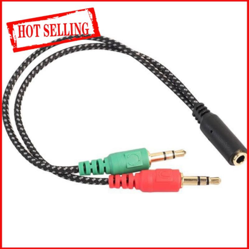 3.5mm Stereo Audio Y Splitter 1 Jack Female to 2 Male Headphone Adapter ...