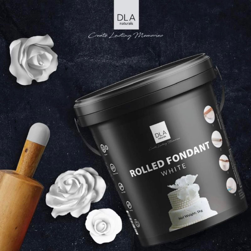 DLA Rolled Fondant White Dough 1kg | Shopee Philippines