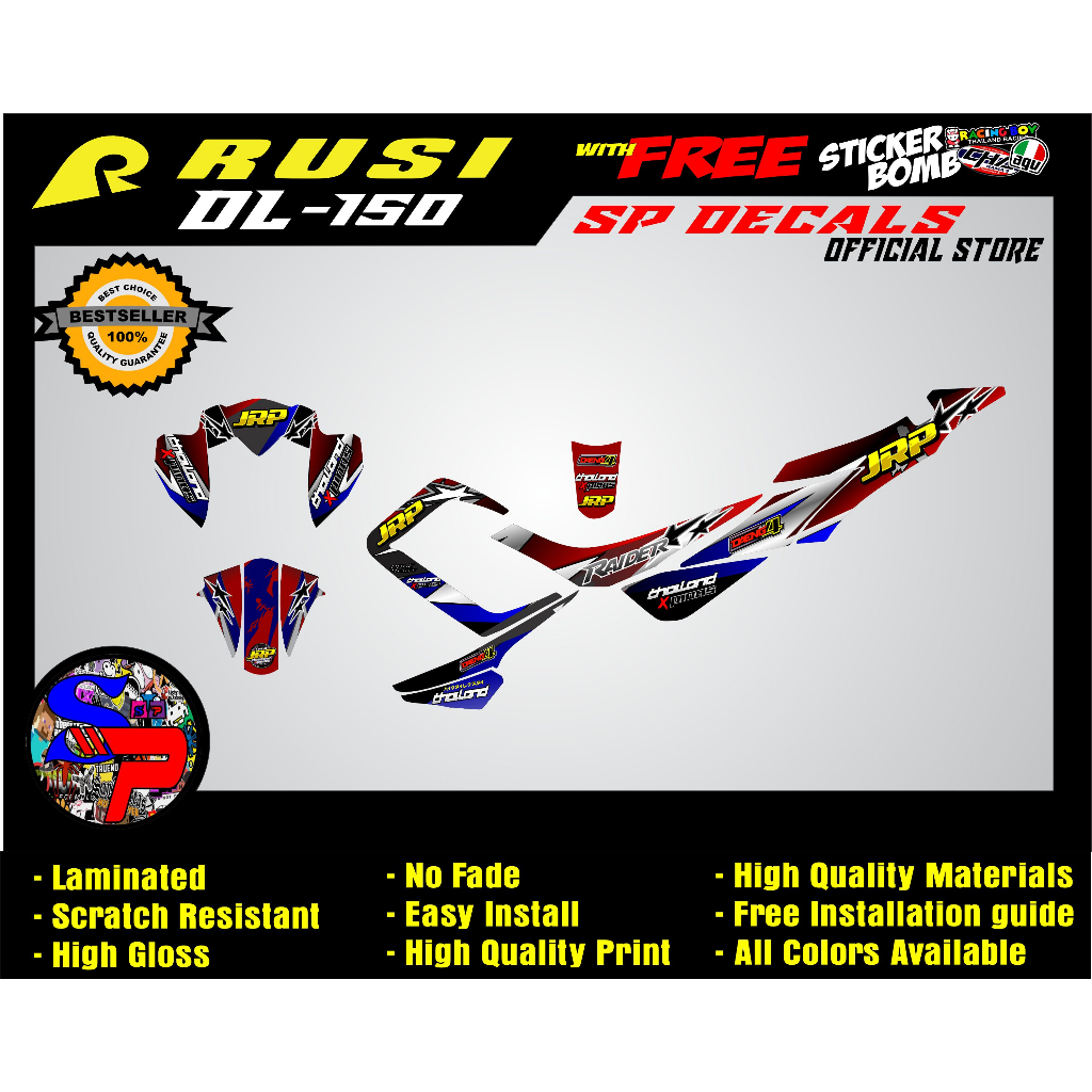 RUSI DL-150 New Sticker Decals (you can request any design and color ...
