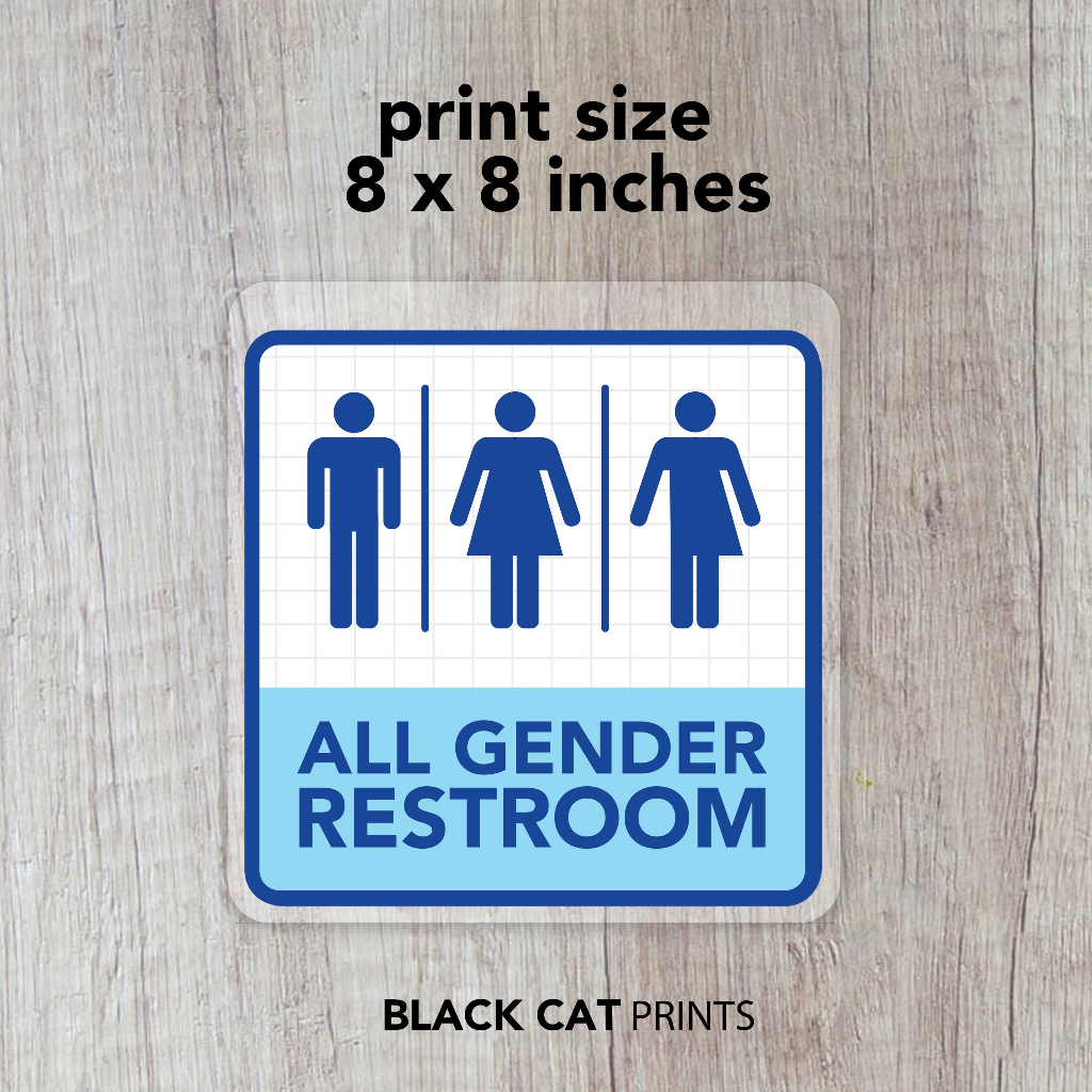 All Gender and PWD Restroom Signs / Laminated Signages / Sign Boards ...