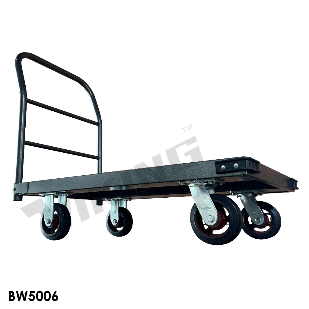 VIKING Heavy Duty All Metal Flatbed Platform Pushcart Trolley 500kg ...