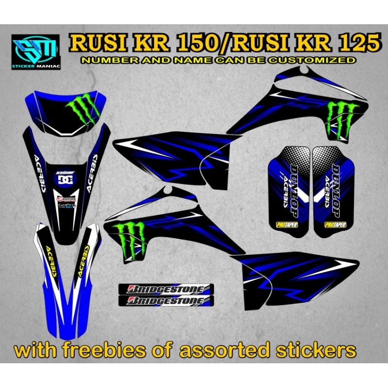 Rusi KR 150, Rusi KR 125 full body decals Laminated | Shopee Philippines